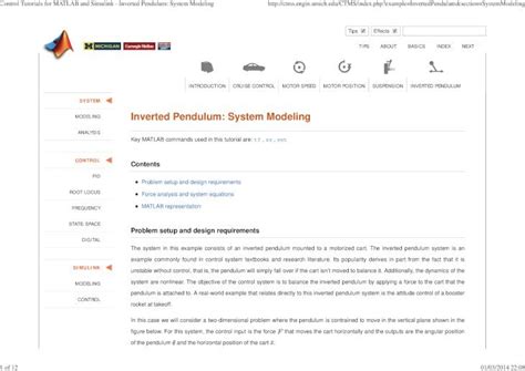 Pdf Inverted Pendulum System Modeling Inverted Pendulum Inverted Pendulum System