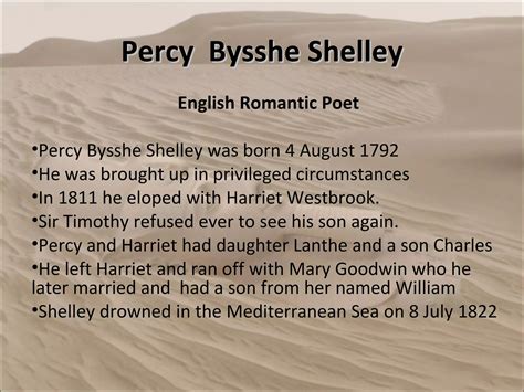 Percy Bysshe Shelley Ppt