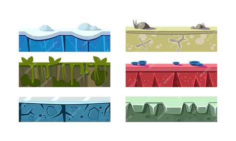 Premium Vector Collection Of Fantasy Platforms For Mobile Game User