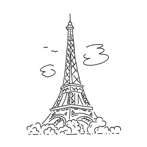Premium Vector Eiffel Tower In Paris On A White Background Landmark
