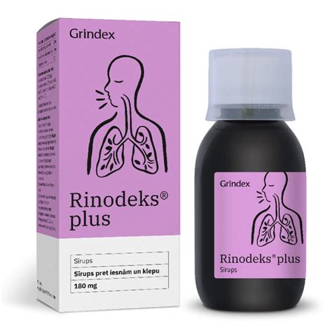 RINODEKS Plus sīrups 180ml | BENU.LV – e-Aptieka vie ...