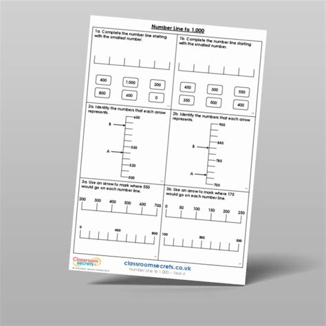 Year 4 Number Line To 1 000 Varied Fluency Resource Classroom Secrets