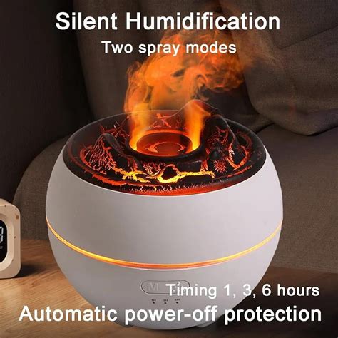 Flame Diffuser Aromatherapy Essential Oil Diffuser 360ml Cool Mist Ultrasonic Humidifier For