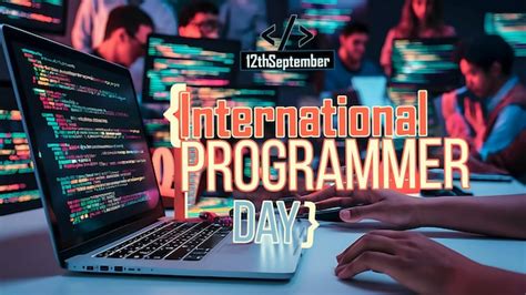 International Programmer Day Banner With Pc Background On September International Programmer Day Banner With Pc Background On September