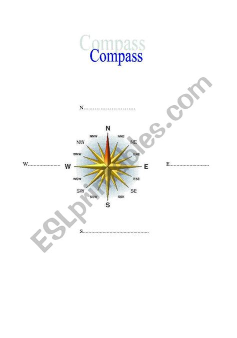English Worksheets Compass