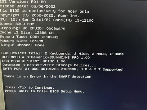 How To Fix There Is An Error In The SMART Detection Acer XC 1760 Series Desktop Acer