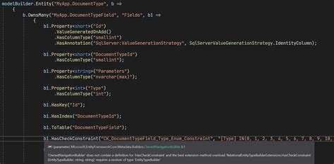 Hascheckconstraint Generated By Migration In Ownsmany But Do Not Exist · Issue 20590 · Dotnet