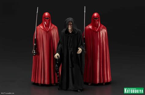 Star Wars Artfx Emperor Palpatine With Royal Guards Statue Three Pack