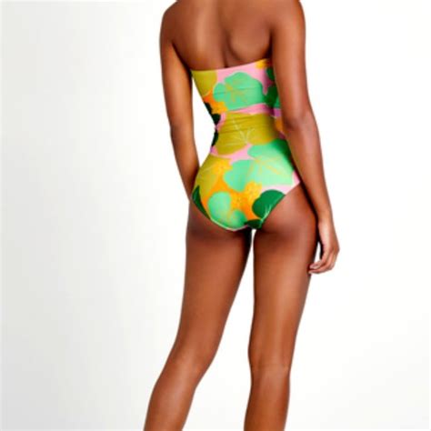 Kate Spade Swim Kate Spade Tie Bandeau One Piece Swimsuit Cucumber