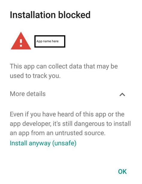 Android Installation Blocked Message Stack Overflow