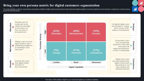Bring Your Own Persona Matrix For Digital Customers Segmentation