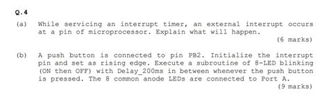 24 A While Servicing An Interrupt Timer An