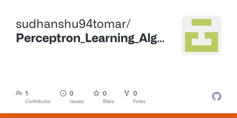 Github Sudhanshu94tomarperceptronlearningalgorithm