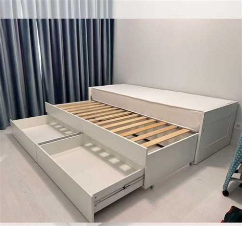 Икеа Кровать раздвижная Brimnes Ikea с ящиками купить б у Москва Festima Ru 462771555