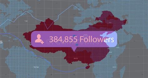 Animation Of Profile Icon With Increasing Followers Over Usa Map And Statistical Data Processing