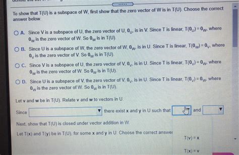 Solved Let V And W Be Vector Spaces And Let T V W Be A Chegg Com
