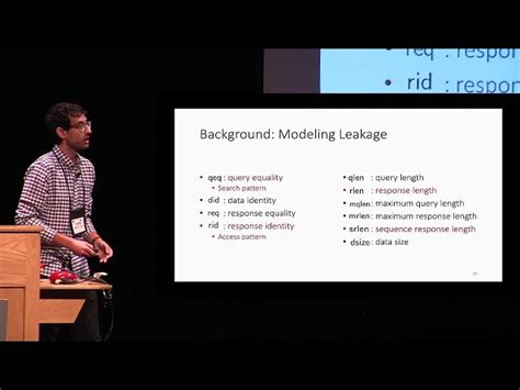Conference Talks Talk Structured Encryption And Leakage Suppression From Theiacr Class Central