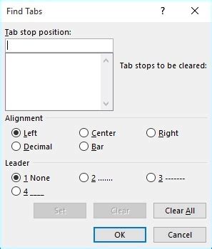 Quickly Changing Tab Alignment Microsoft Word