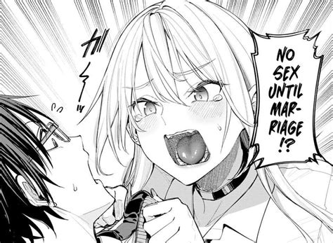 Mono No Sex Until Marriage 1babe 1girl Black Hair Blush Choker Close Up Clothes Grab Collar