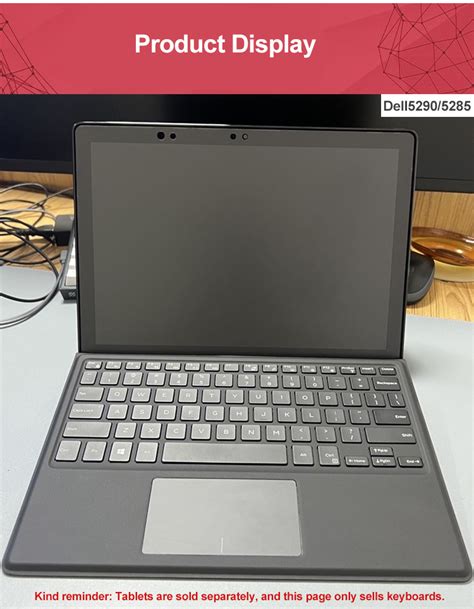 Dell Keyboard Type Cover For Dell Latitude 5290 5285 7200 7210 Shopee Malaysia
