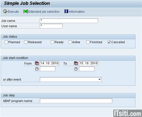 Sm37 Sap Simple Job Selection