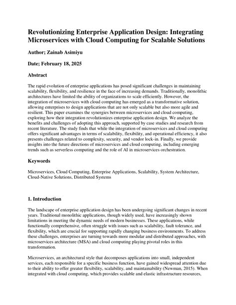 pdf revolutionizing enterprise application design integrating