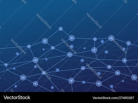 Digital Network Connection Blue Background Vector Image