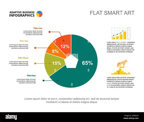 four options pie chart slide template stock vector image and art alamy
