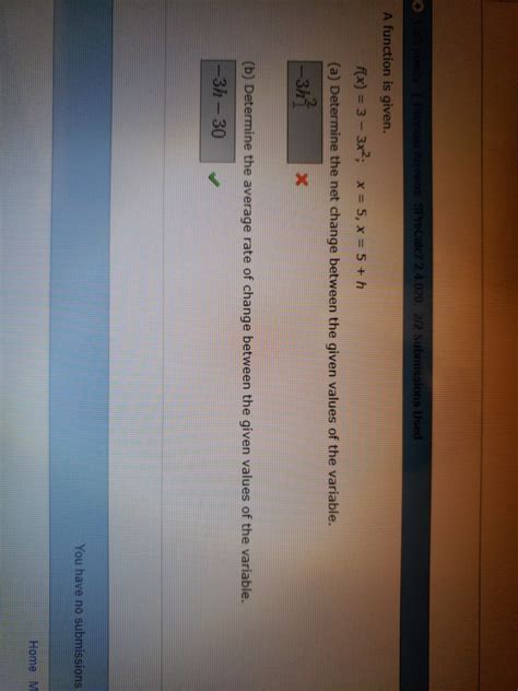 Solved A Function Is Given A Determine The Net Change Chegg