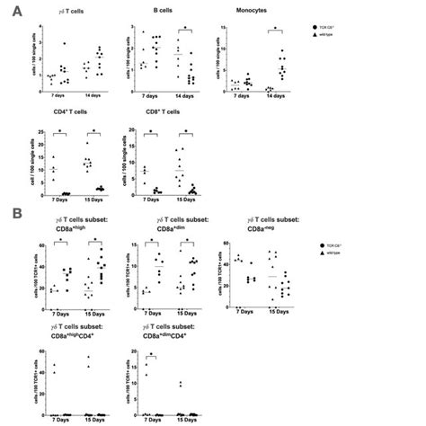 A Flow Cytometric Analysis Of Pbmcs Of Tcr Cí µí½ N≥6 And Wild