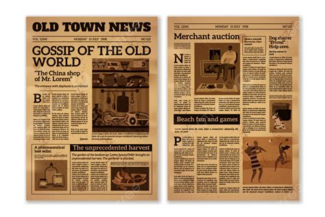 Newspaper Article Vector Hd Png Images Retro Newspaper Daily News