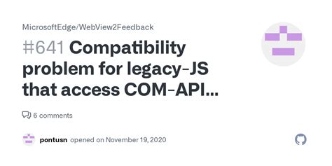 Compatibility Problem For Legacy Js That Access Com Api With Name Property As Name · Issue
