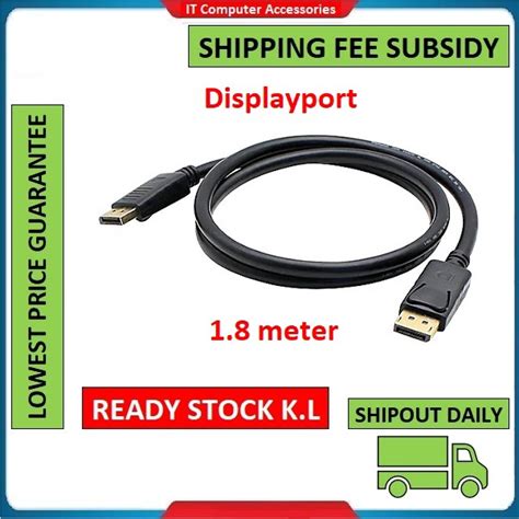 M P K Displayport Male To Displayport Male Cable For Projector Monitor Display Port