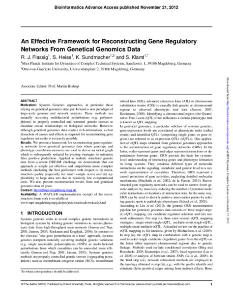 Pdf An Effective Framework For Reconstructing Gene Regulatory