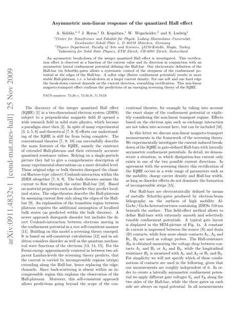 Pdf Asymmetric Nonlinear Response Of The Quantized Hall Effect