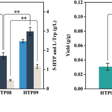 effect of enriching the precursor l trp pool on 5 htp production a