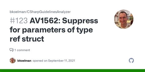 av1562 suppress for parameters of type ref struct · issue 123