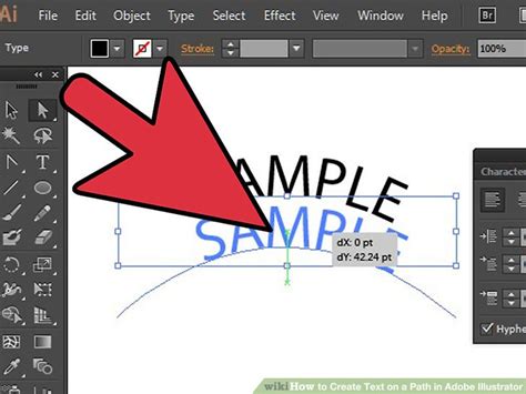 How To Create Text On A Path In Adobe Illustrator 9 Steps