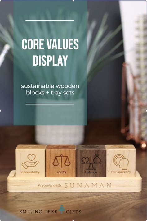 Core Values Desktop Blocks With Tray Display Corporate Christmas Gifts Corporate Holiday