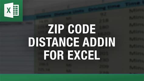 Zip Code Distance Addin Excel Calculate Distance Between Zip Codes In