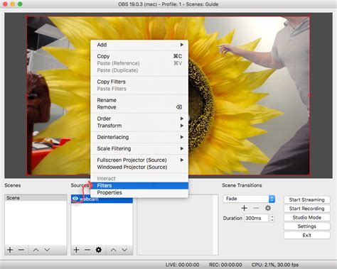 color grading using luts in obs open broadcaster software
