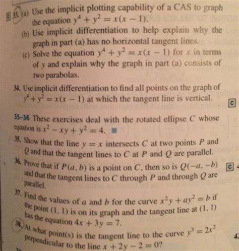 Solved A Use The Implicit Plotting Capability Of A The Chegg Com