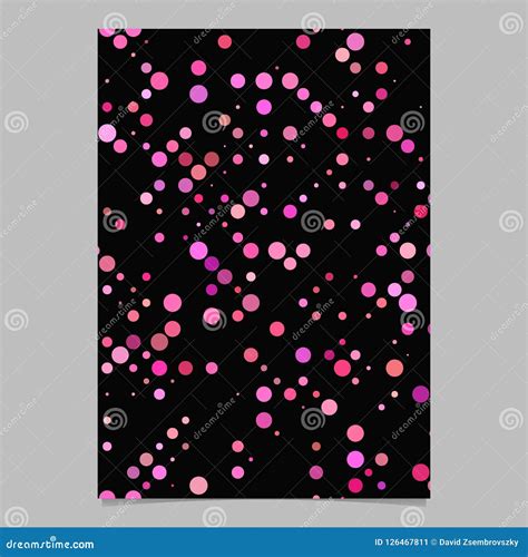 Pink Dot Pattern Brochure Background Vector Stationery Template