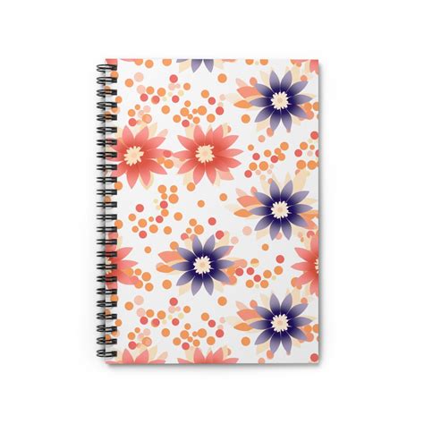 Wisteria Wonder Spiral Notebook Ruled Line Etsy