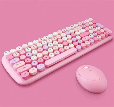 Fantasy Mofii Candy Xr 2 4g Wireless Keyboard And Mouse Combo Colorful Round Keycaps Gaming
