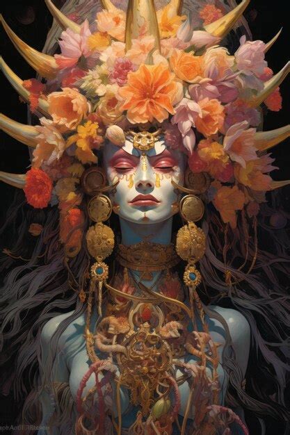 Premium Photo The Enchanting World Of Yakshagana Unveiling Ritual Wreaths And The Pagan Belief