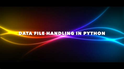 Class Xii Ii Computer Science Ii Unit 1 Data File Handling Ii Lecture 1 Youtube