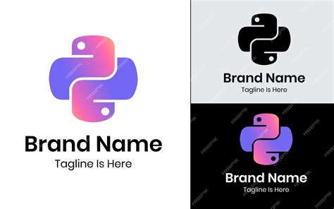 Premium Vector Gradient Python Coding Logo Design
