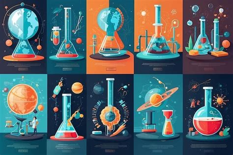Premium Photo Science Posters Displaying Various Scientific Concepts