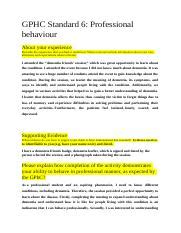 CPD PART Docx GPHC Standard Professional Behaviour About Your Experience Describe The